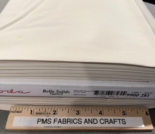 MODA Bella Solid 100% USA cotton fabric by the yard 36 x44 Eggshell 9900 281 | eBay