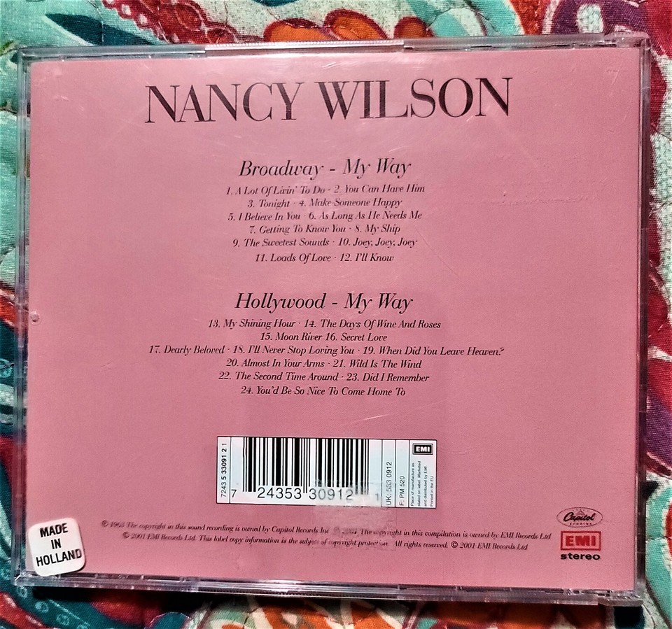 NANCY WILSON Broadway My Way / Hollywood My Way CD UK IMPORT LIKE NEW ...