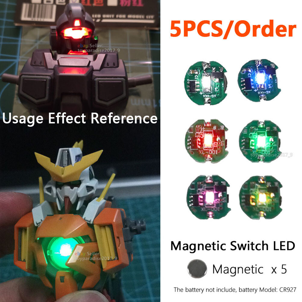 Magnetic Model Lights 2PCS Magnetic Switch LED Units For Gundam Model ...