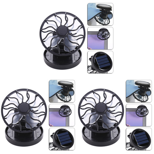 Sun Solar Powered Cooling Fan Clip-On Mini Solar Panel Cell Beach ...