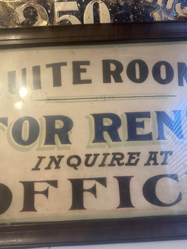ANTIQUE FRAMED SUITE ROOMS FOR RENT INQUIRE AT OFFICE RENTAL SIGN ...