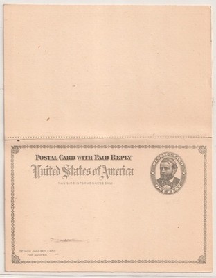 UNITED STATES: UY1 UNUSED POSTAL CARD WITH PAID REPLY | eBay