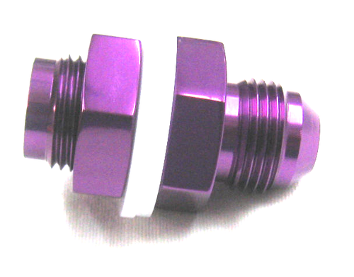 08 AN BOLT IN FUEL CELL BUNG w/ Nylon Washers SHOW POLISHED PURPLE ...
