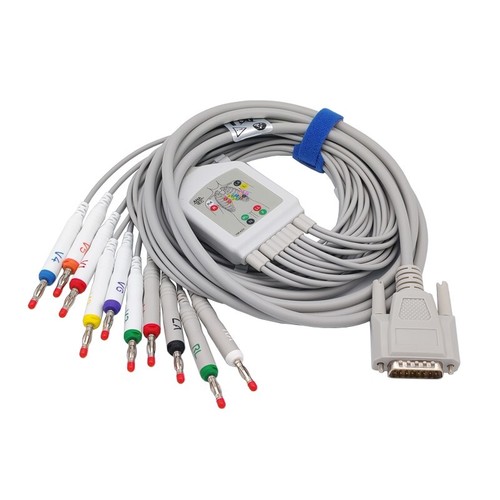 Direct-Connect EKG Leadwire Cable 10-Lead,Banana,Compatible Nihon ...