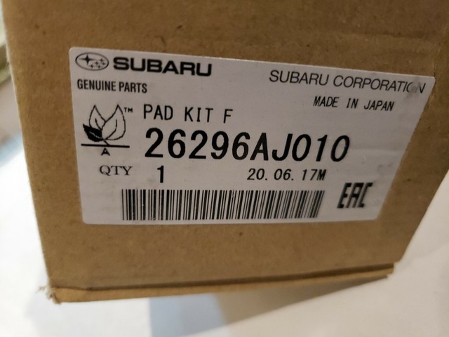 Genuine OEM Subaru Front Brake Pads Kit 26296AJ010 for sale online | eBay