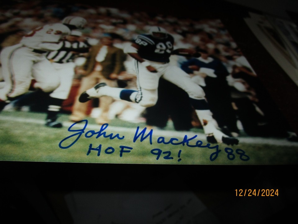 John Mackey Baltimore Colts Signed 8X10 Football Photo ( of cover of ...