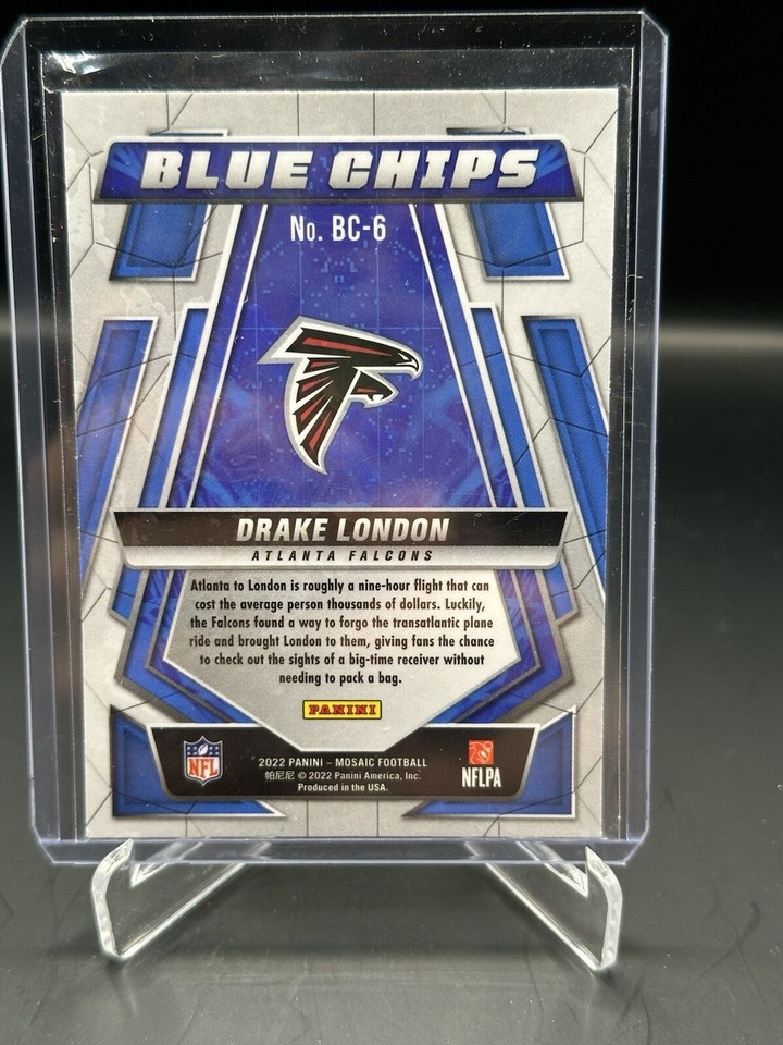 2022 Panini Mosaic DRAKE LONDON Blue Chips Rookie Card RC #BC-6 Atlanta ...