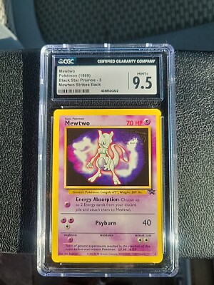 Pokemon Promo Mewtwo Black Star Promo CGC 9.5 (0335) #3 | eBay