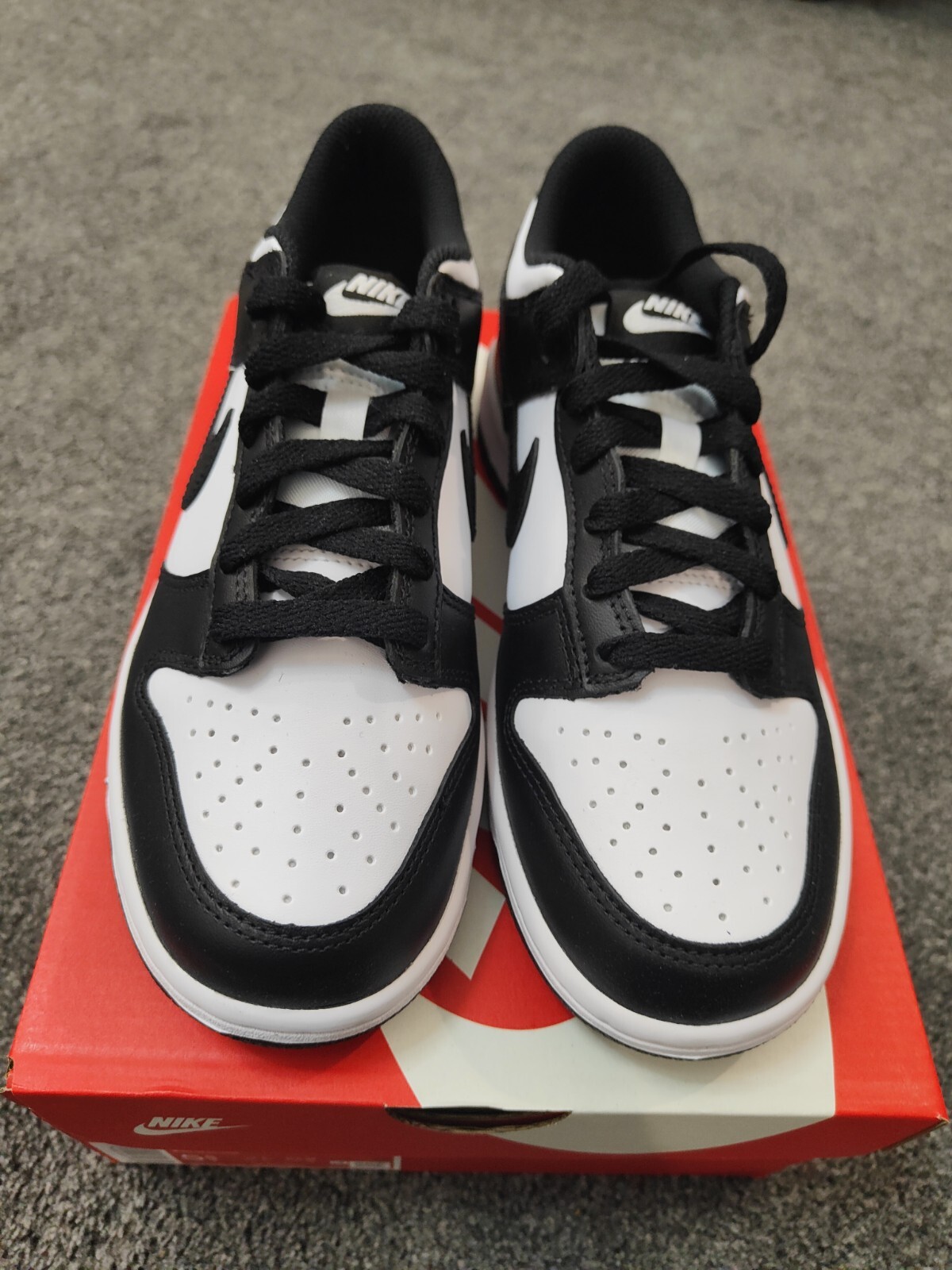 Size 5 - Nike Dunk Low GS Black/White for sale online | eBay