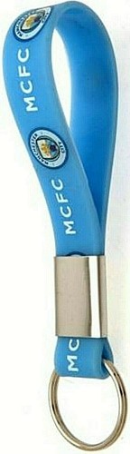 MANCHESTER CITY FC NOVELTY SILICONE CAR KEYCHAIN KEYRING CLUB KEY RING ...