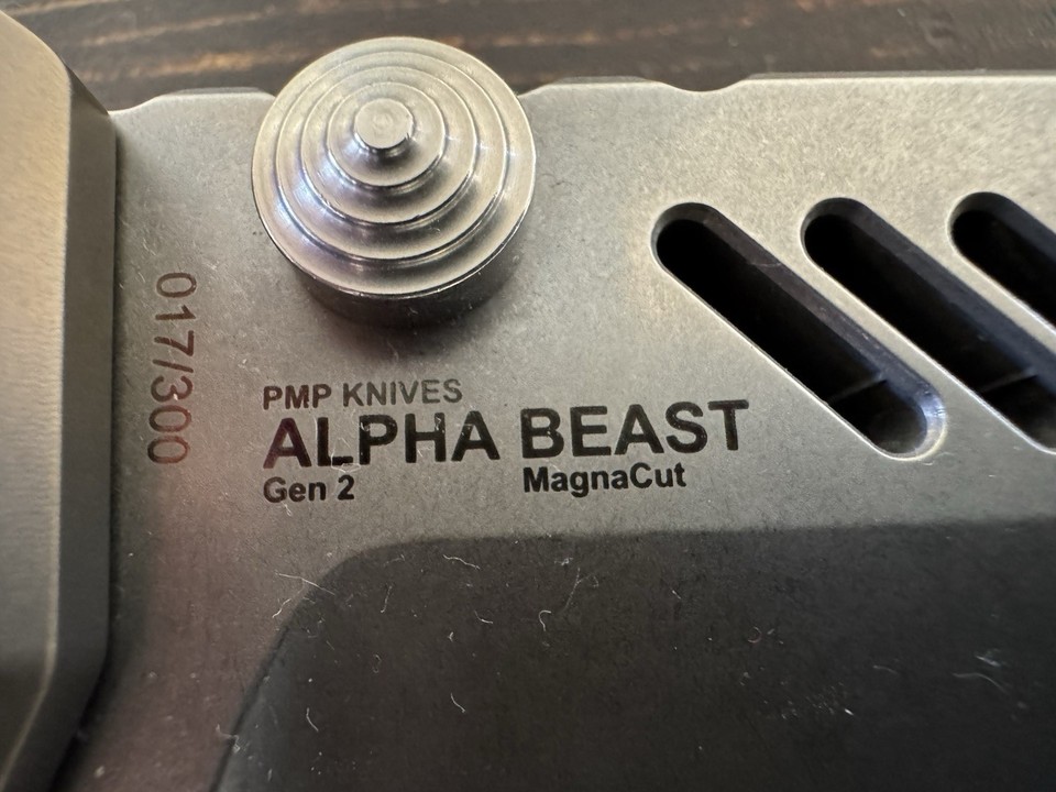 PMP Knives - ALPHA BEAST - Gen 2 - Titanium Scales, Magnacut Blade ...