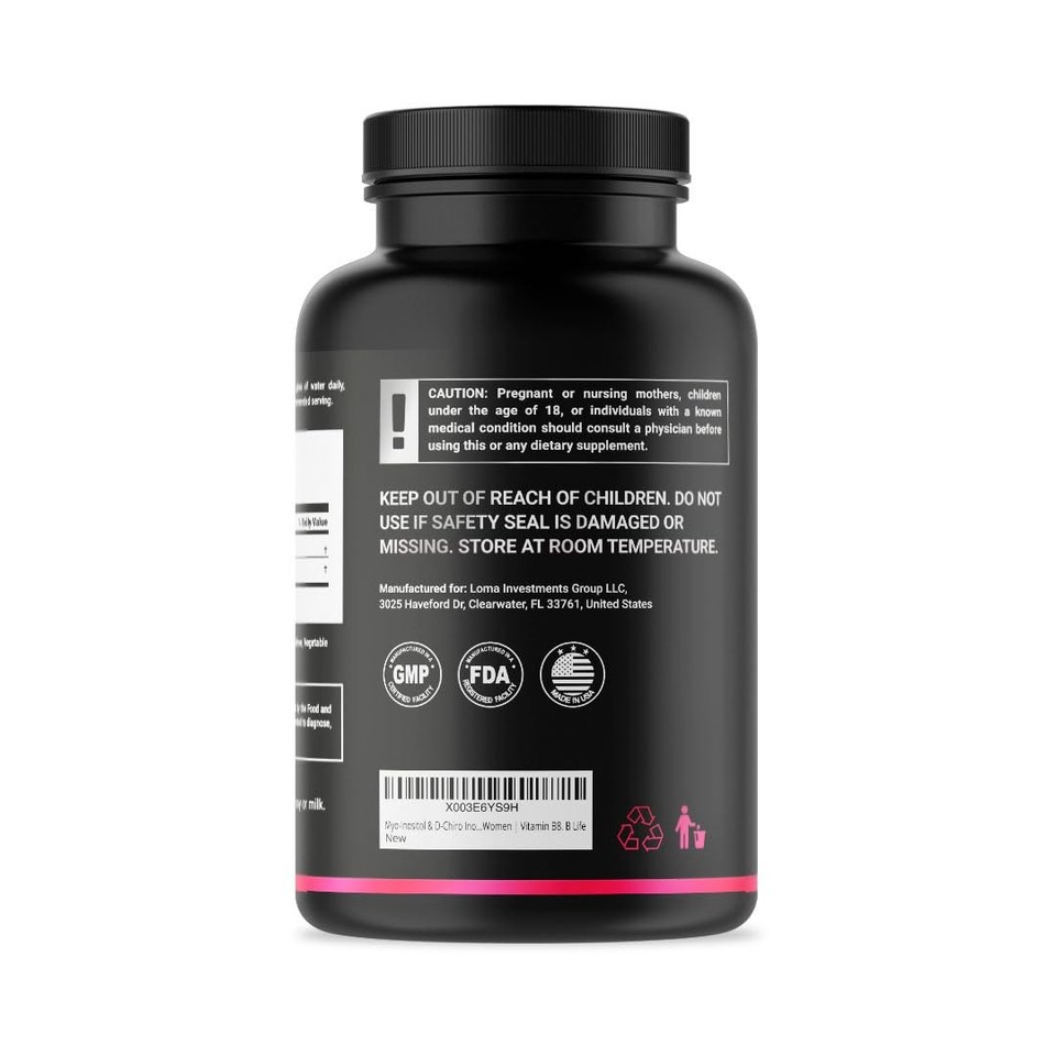 Myo-Inositol & D-Chiro Inositol by B Life - 240 Capsules | Made in USA ...