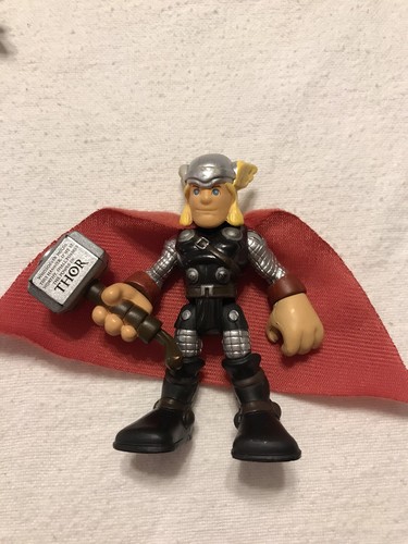 2010 Hasbro Fisher Price Imaginext Avengers THOR 2.75" Figure with Cape ...