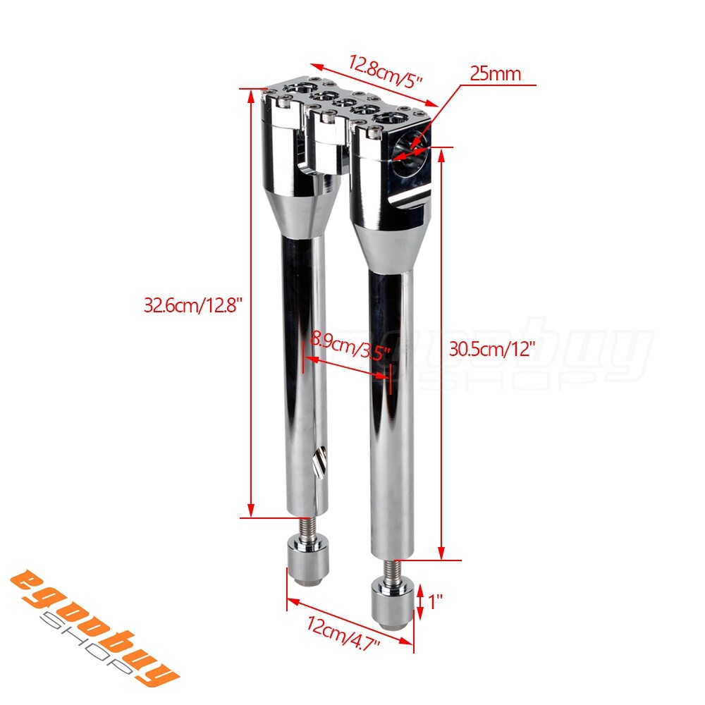 Motorcycle 1" Handlebar 12"+1" Riser For Harley FXBB Softail Sportster ...