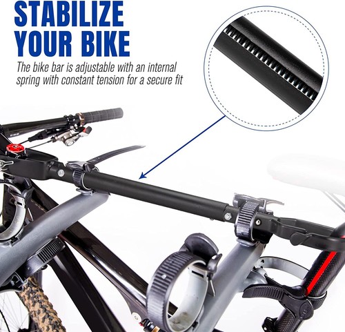 Bike Bar Adapter Bicycle Top Tube Cross Bar Rack Adjustable Bike Frame ...