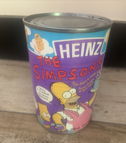 The Simpsons 1997 Heinz Pasta COLLECTIBLE Can MINT Condition Decoration ...
