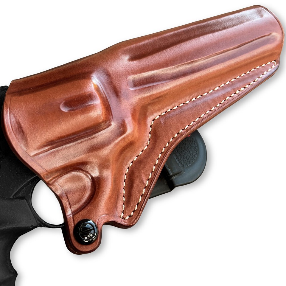 Leather OWB Paddle Holster Fits, Colt Python 357 Mag Revolver 6" Barrel ...