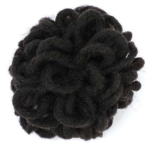 DreadLock Bun Afro High Puff Drawstring Ponytail Synthetic Faux Locs ...