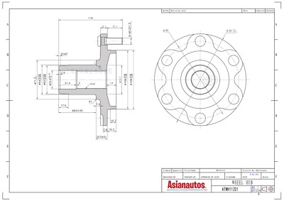Asianautos Front Wheel Hub Assembly 4350235170 For Toyota 4Runner 1996 ...