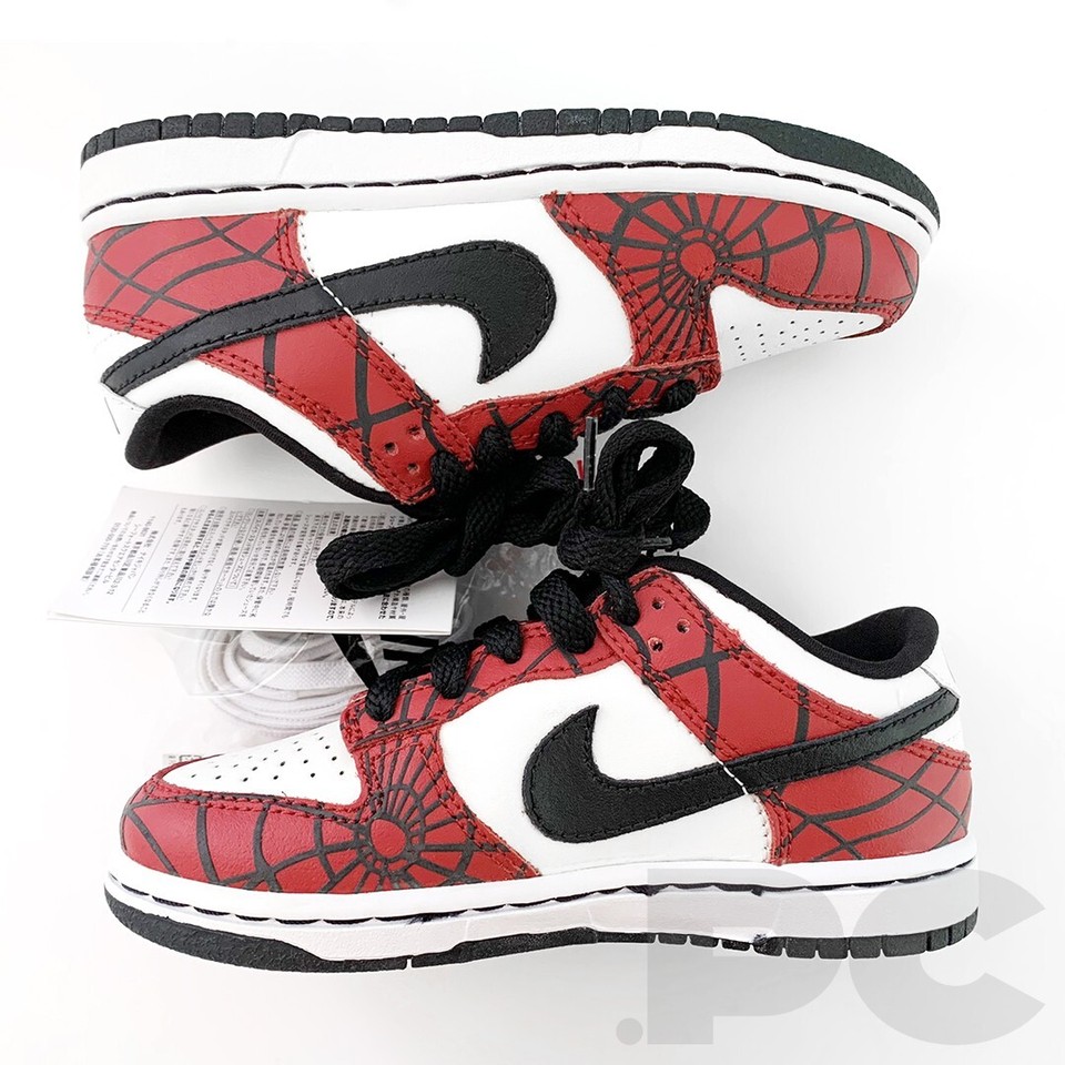 NIKE DUNK LOW ND (PS) "SPIDER-MAN" 305044 102 SIZE 11C baby hemp hulk ...