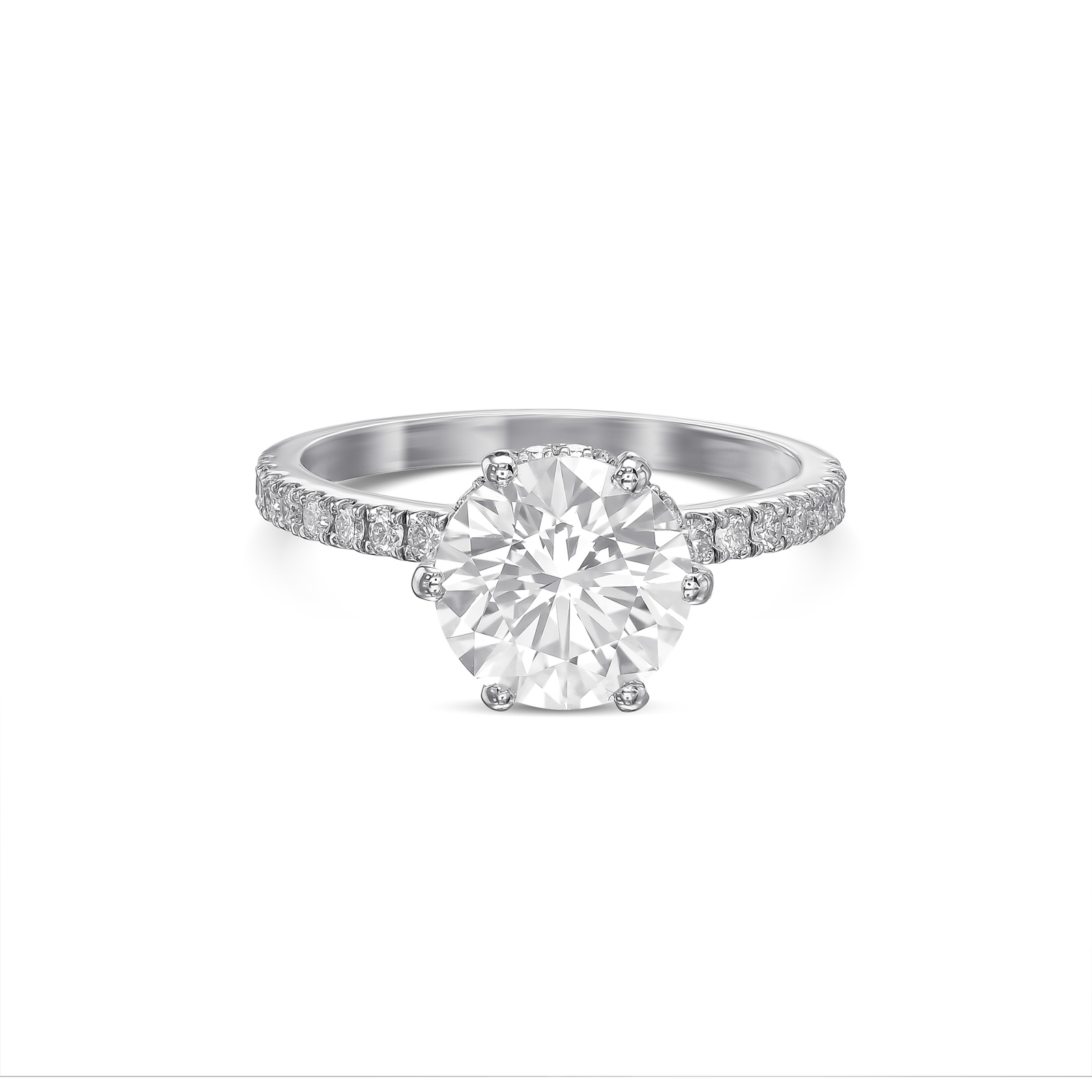 Diamond Engagement Ring VVS2 D Round 1.20 Ct Lab Created IGI Certified ...