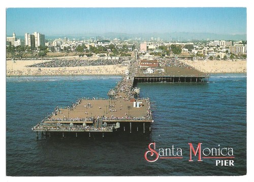 Santa Monica Beach CA Postcard California Pier | eBay
