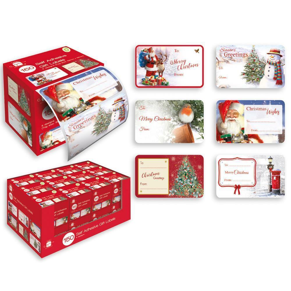 Anker XALGT214 Self Adhesive Christmas Traditional Labels - 150 Pack ...