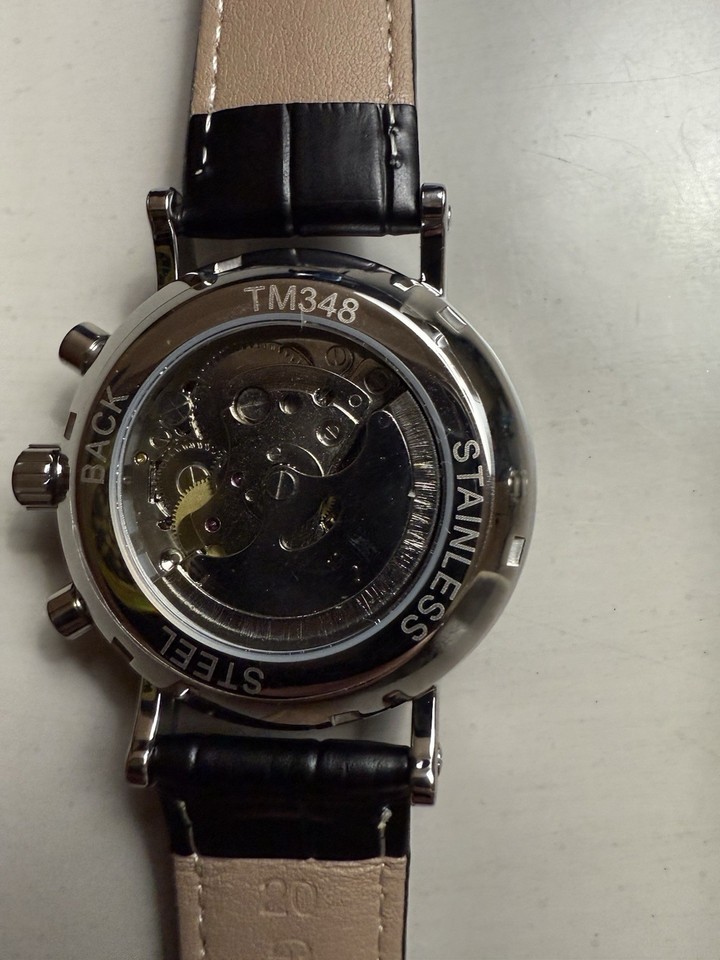 JARAGAR White 3 Dial Men Military Pilot Mechanical Watch | eBay