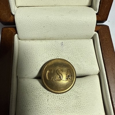 CONFEDERATE STATES OF AMERICA CSA CUFF/VEST BUTTON SUPERIOR QUALITY ...