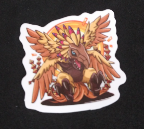 Golden Winged Monster Bird Animated Sticker 1.58" (C) | eBay