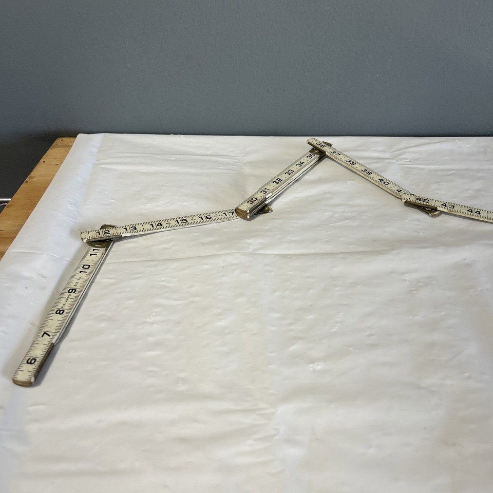 Lufkin No. 066 D Red End Folding Wooden Ruler 6' (72") Lock Joints Made ...