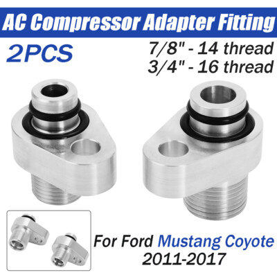 AC Compressor Adapter Fittings Aluminum For Ford Mustang Coyote Swap ...