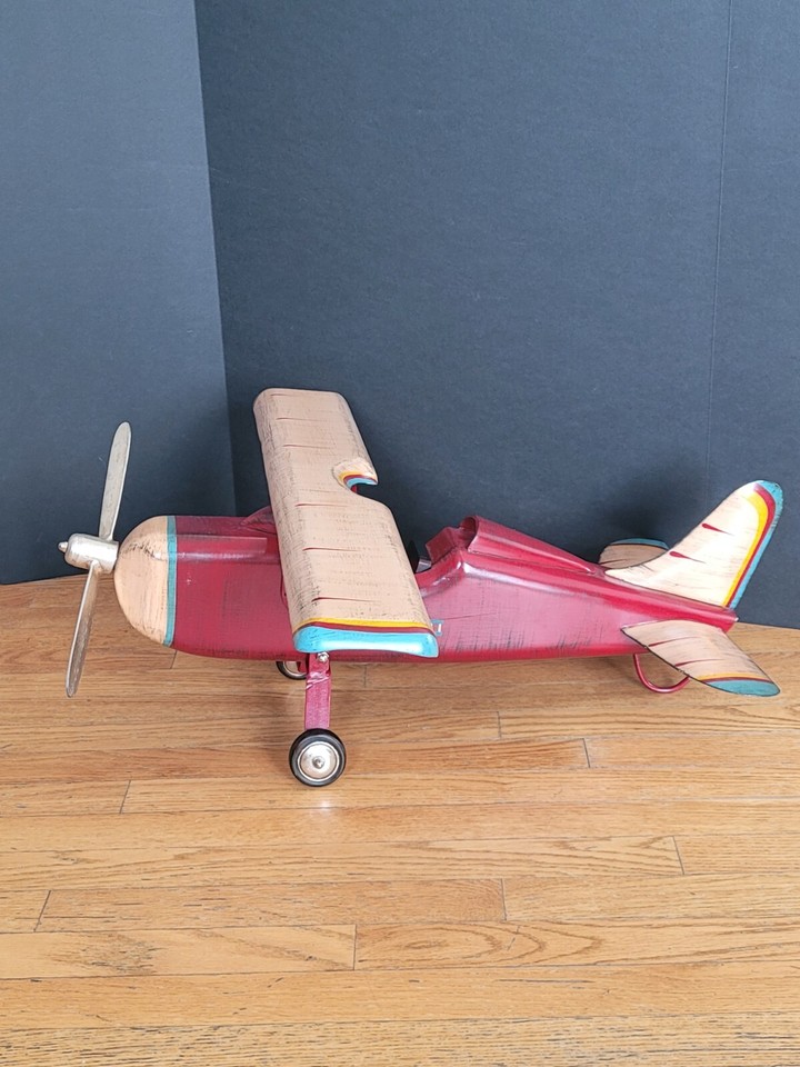 Wooden MONO AIRPLANE Vintage Tailhook Plane Model New Box Primitive ...