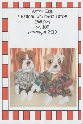 Dog Doll Pattern, Art Doll, Bulldog, Folk Art, Primitive doll, Pet Art ...