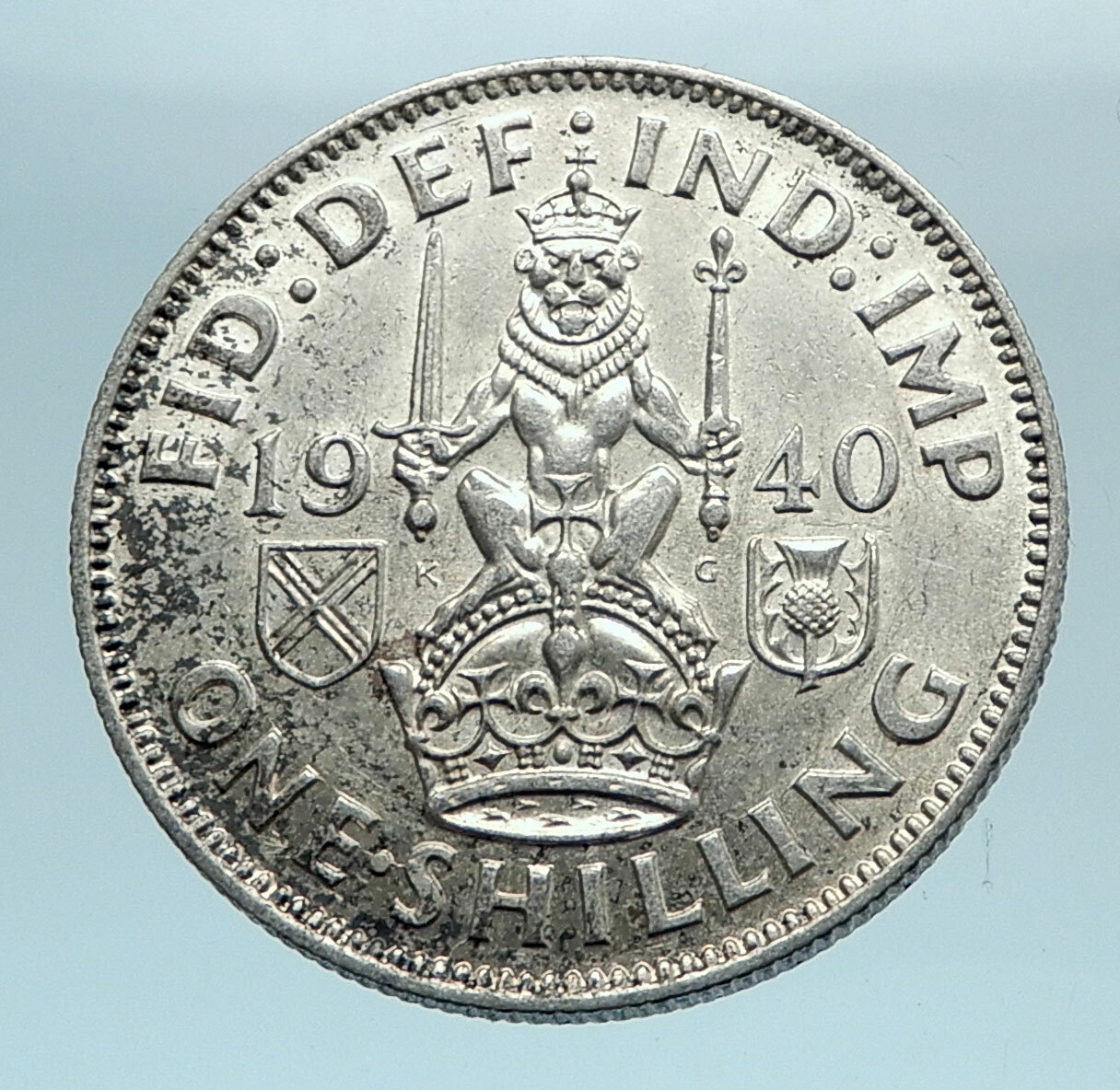 1940 Great Britain UK United Kingdom SILVER SHILLING Coin King George ...