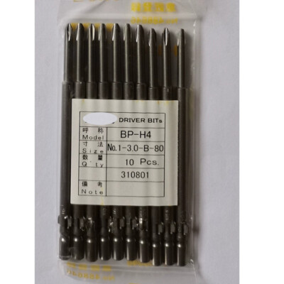 10 Pcs For HIOS DRIVER BITS BP-H4-1-3.0-B-80 Electrical Batch Head ...