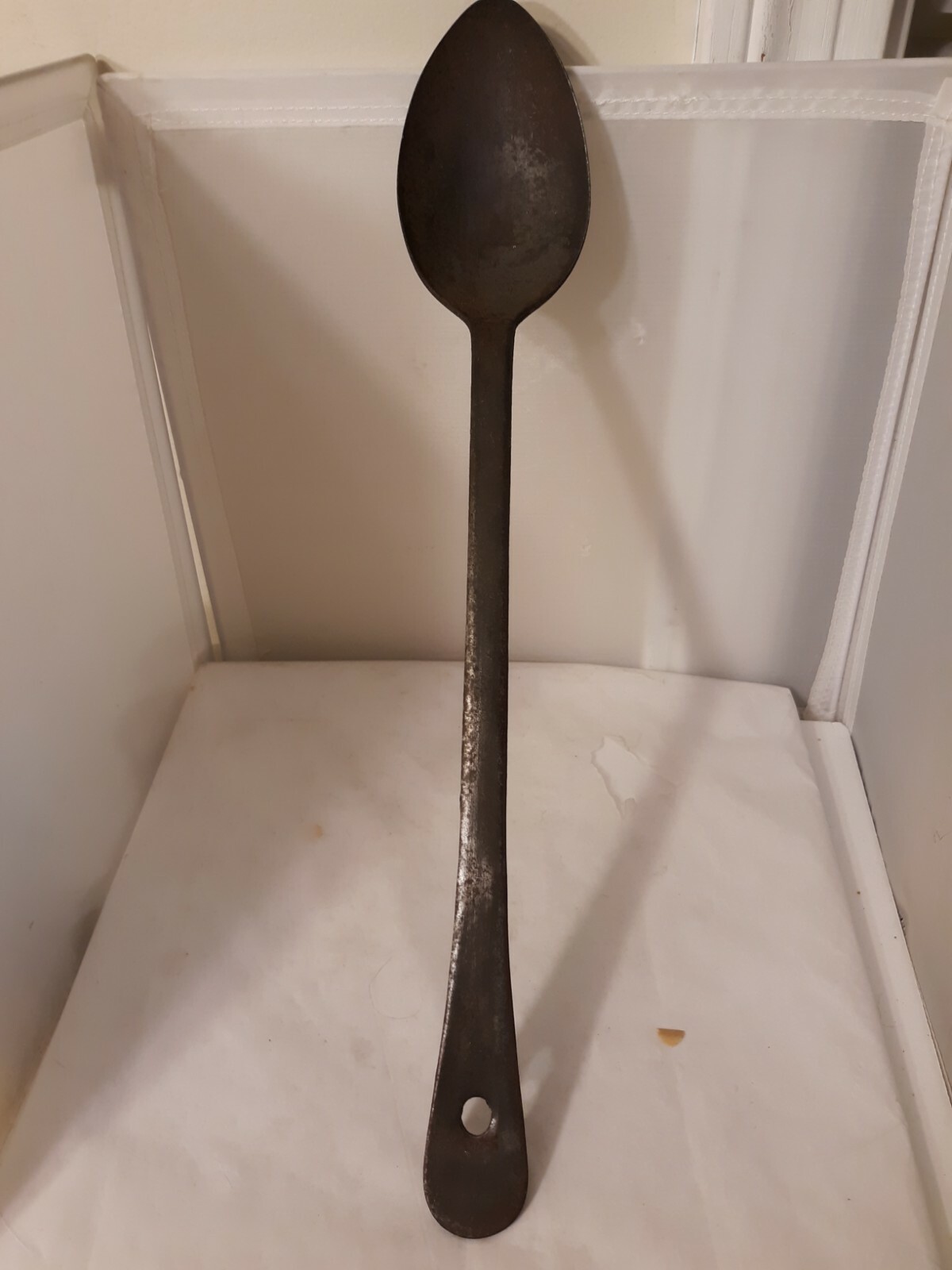 Vtg Antique 19th Century Walco WBW Primitive Metal Steel Kitchen Spoon ...
