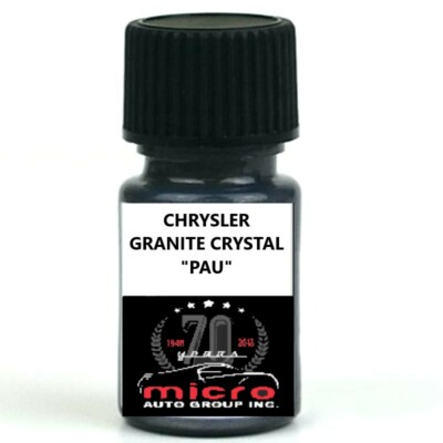 Chrysler Jeep RAM Granite Crystal PAU Touch up Paint With Brush 2 Oz ...