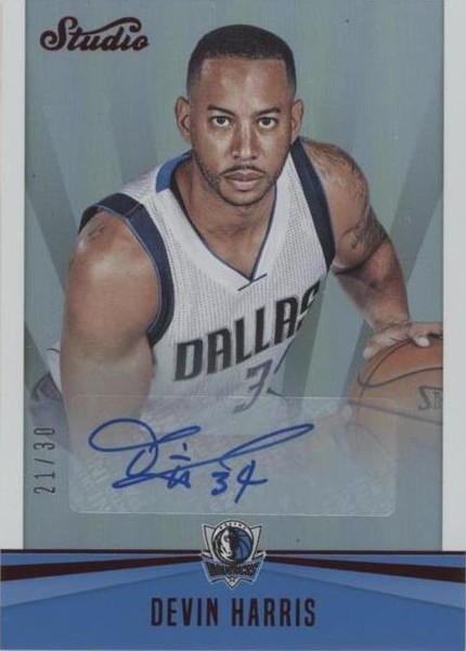 2016-17 Panini Studio - Studio Signatures Magenta #22 Devin Harris /30 ...