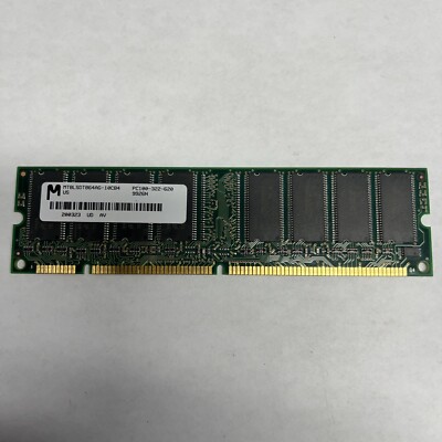 Micron MT8LSDT864AG-10CB4 64MB SDR PC-100 Random Access Memory RAM ...