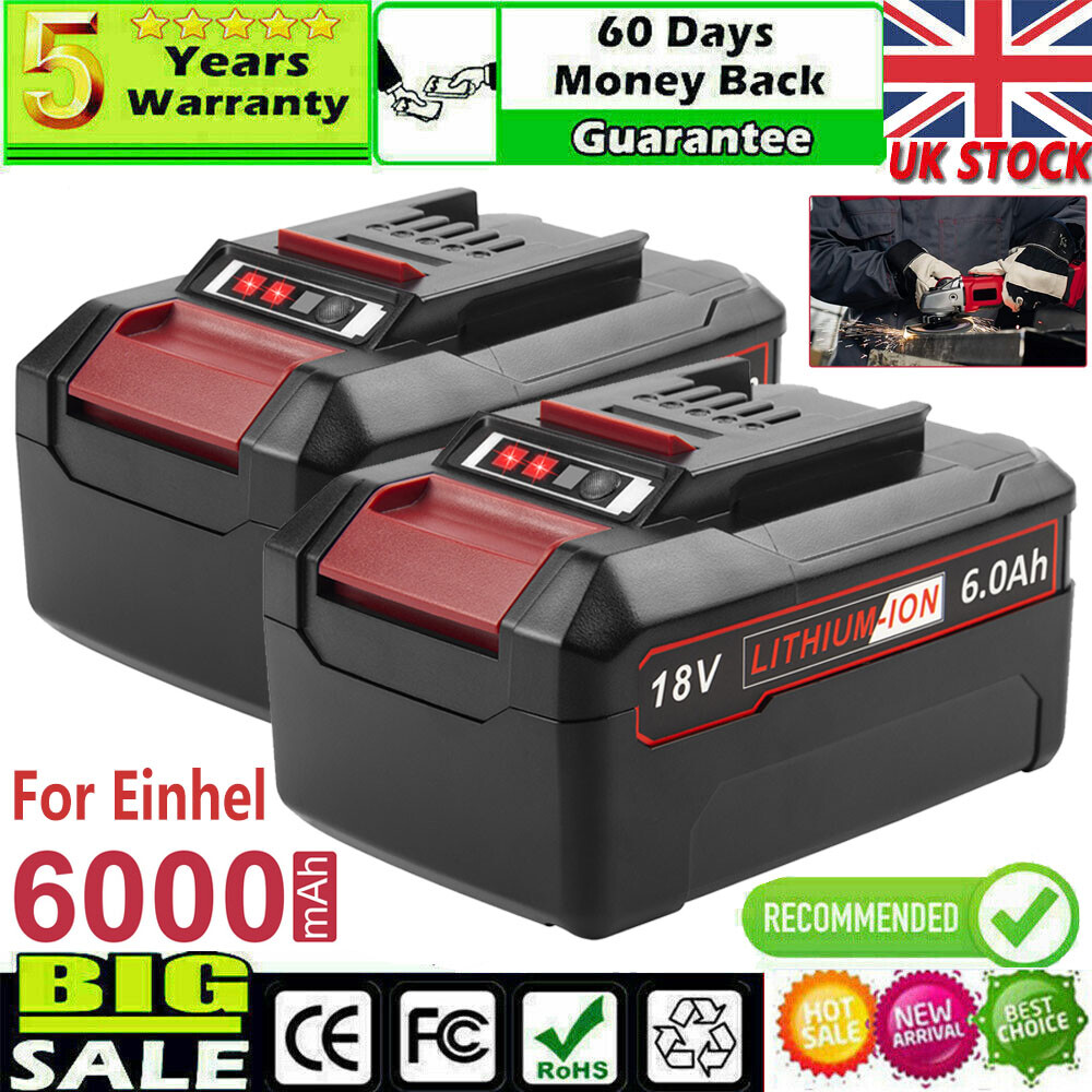 6000mAh Replacement Battery For Einhell Power X-Change 6.0Ah Lithium ...