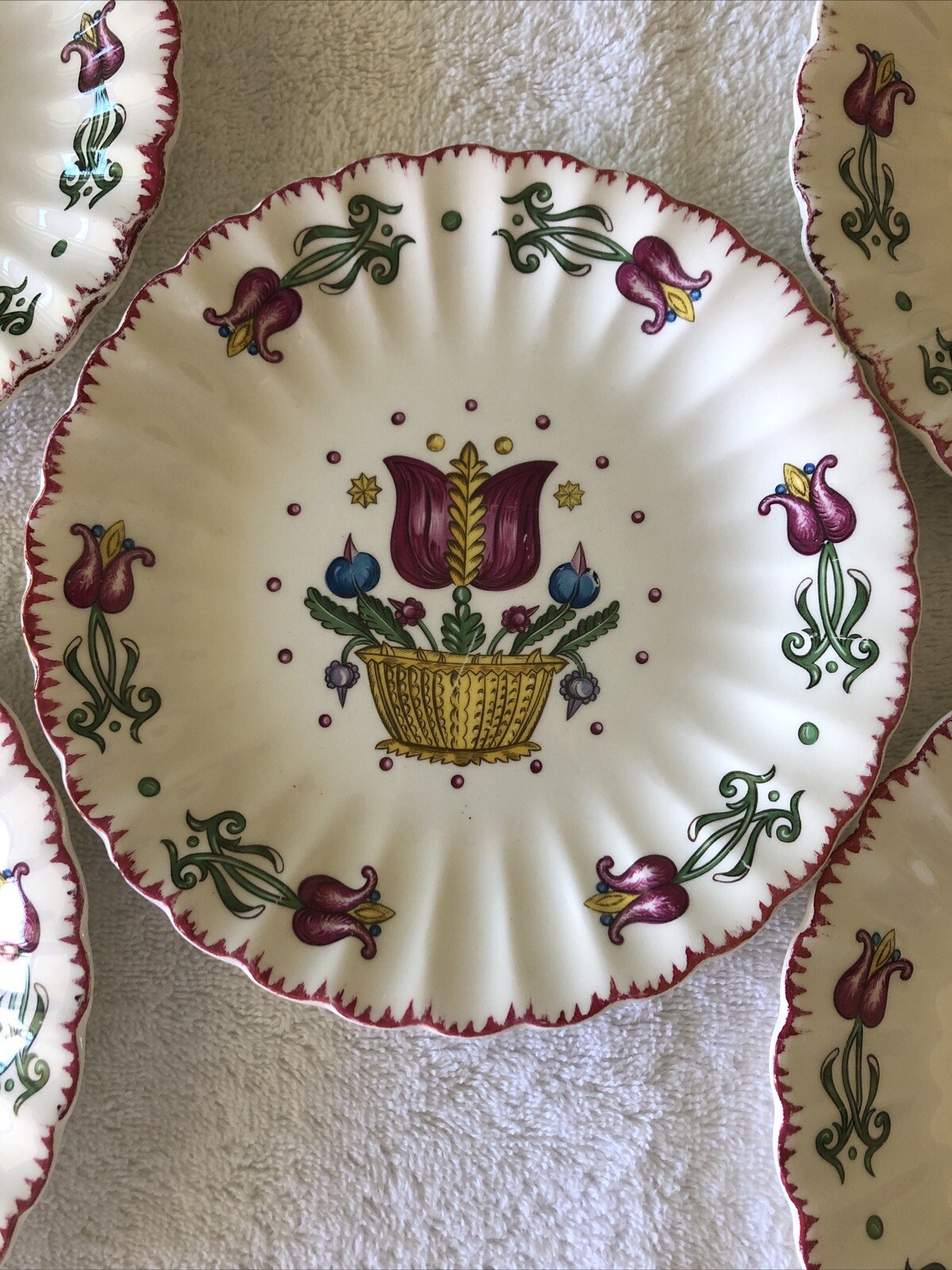 SET of 5 B&B plates American Limoges OLD DUTCH 5 TC M.L.F.E. Collector ...