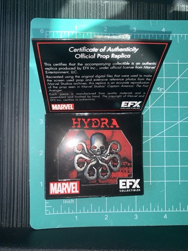 Marvel Captain America First Avenger Hydra Pin Prop Replica | EFX Loot ...