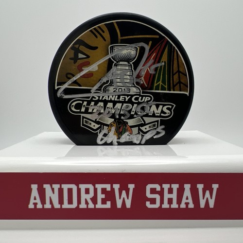 Andrew Shaw Chicago Blackhawks 2013 Cup Puck Signed SC Champs ...