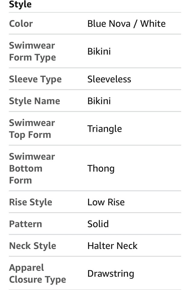 TASHEHE Women's Triangle Thong Bikini Set Sexy String Brazilian 2 Piece ...
