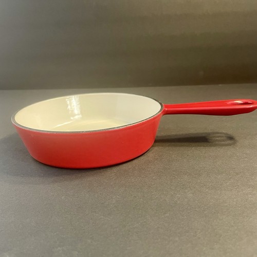 Figment Enameled Cast Iron Pan 6” Red Oven Safe Heavy Nonstick Skillet ...