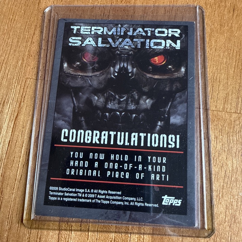 2009 Topps Terminator: Salvation Authentic Artist One of a Kind Sketch ...