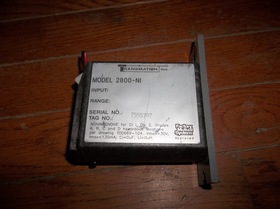 TRANSMATION 2800-NI TEMPERATURE CONTROLLER TRANSMITTER 2800 | eBay
