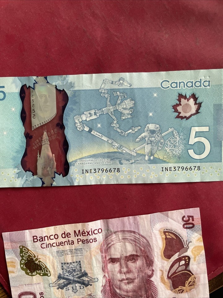 678 fancy currency legal tender 5 dollars Canada cu serial bill ...