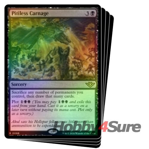 Foil Pitiless Carnage X4 M/NM Magic MTG Outlaws Of Thunder Junction | eBay